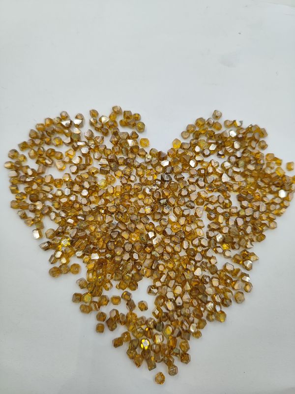 B Grade 3.0 - 3.5mm HPHT Lab Grown Diamonds Yellow Rough Industrial ...